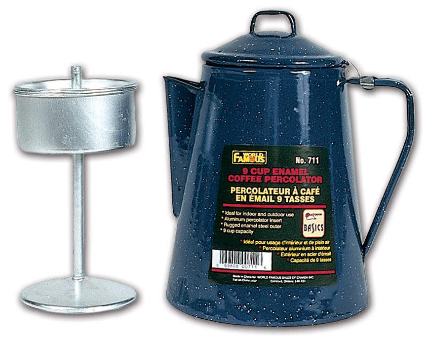 WORLD FAMOUS BLUE ENAMEL PERCOLATOR 9 CUPS - Albert's Sports & Workwear ...